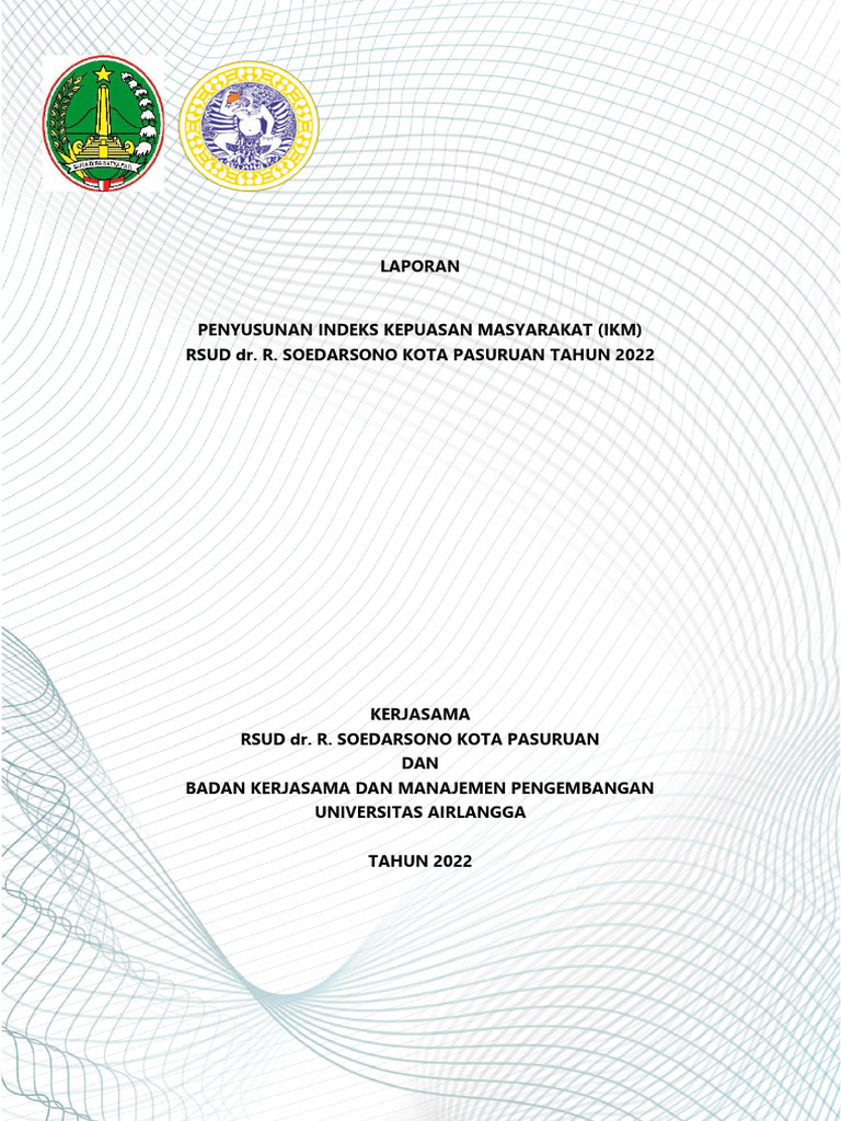 Laporan IKM Tahun 2022 RSUD dr. R. Soedarsono | PDF