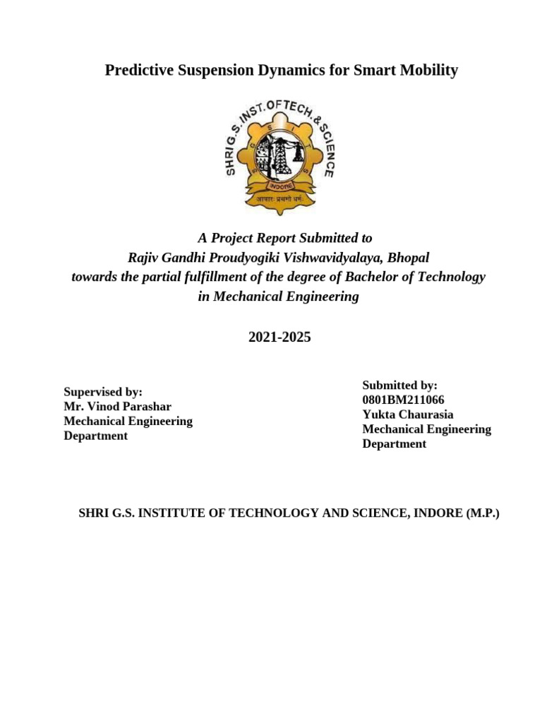 Predictive Suspension Dynamics Project | PDF | Science | Engineering
