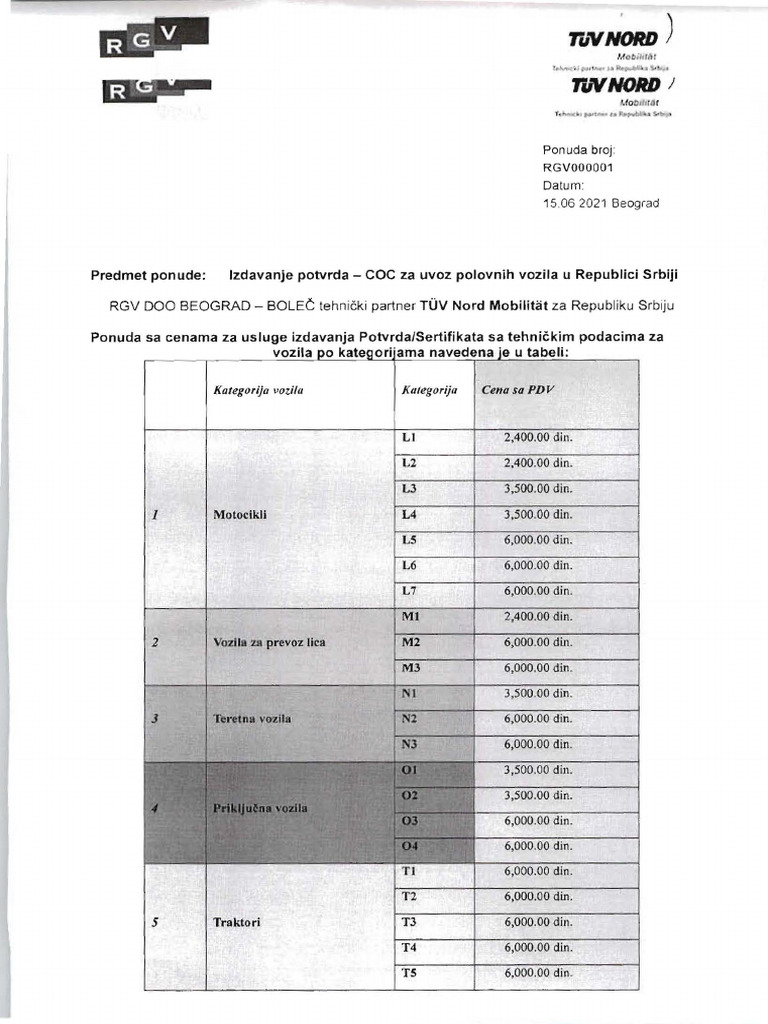 TUV NORD Baza Ponudai | PDF