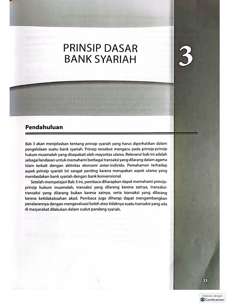 Bab 3 Prinsip Dasar Bank Syariah | PDF