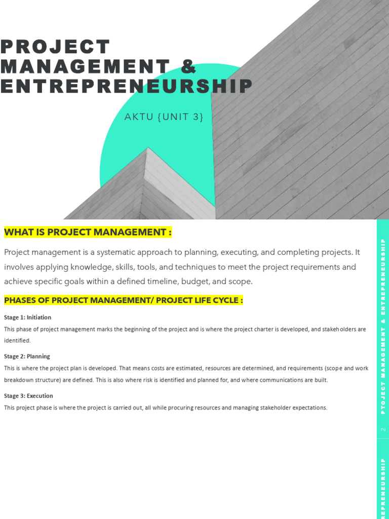 Project Management Unit 3 | PDF | Project Management | Performance ...