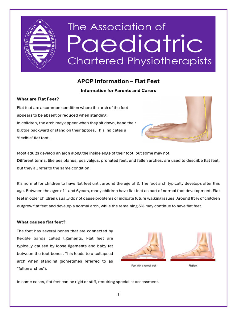 Understanding Flat Feet in Children | PDF | Foot | Diseases And Disorders