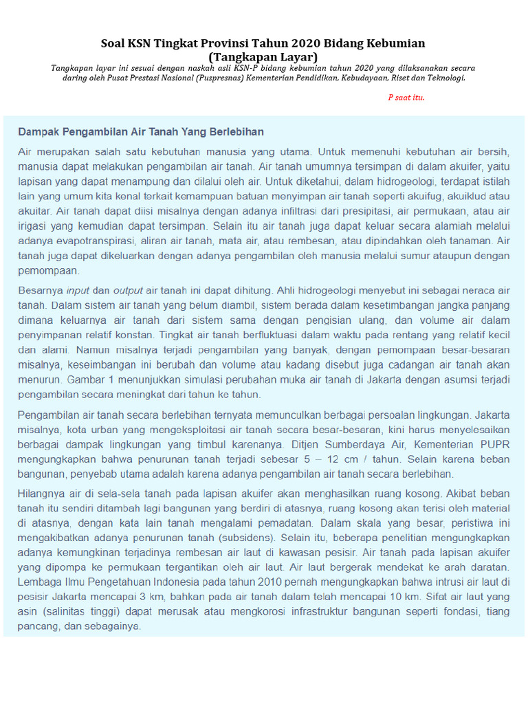 OSP Kebumian 2020 (KSN-P) | PDF