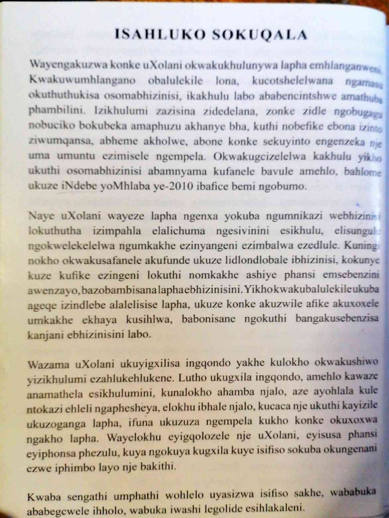 Bengithi Lizokuna, Sahluko 1 | PDF
