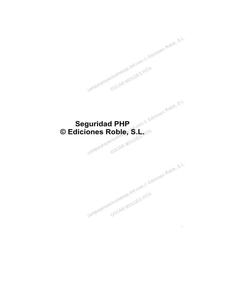 07 Seguridad PHP | PDF | Redes | Internet y web
