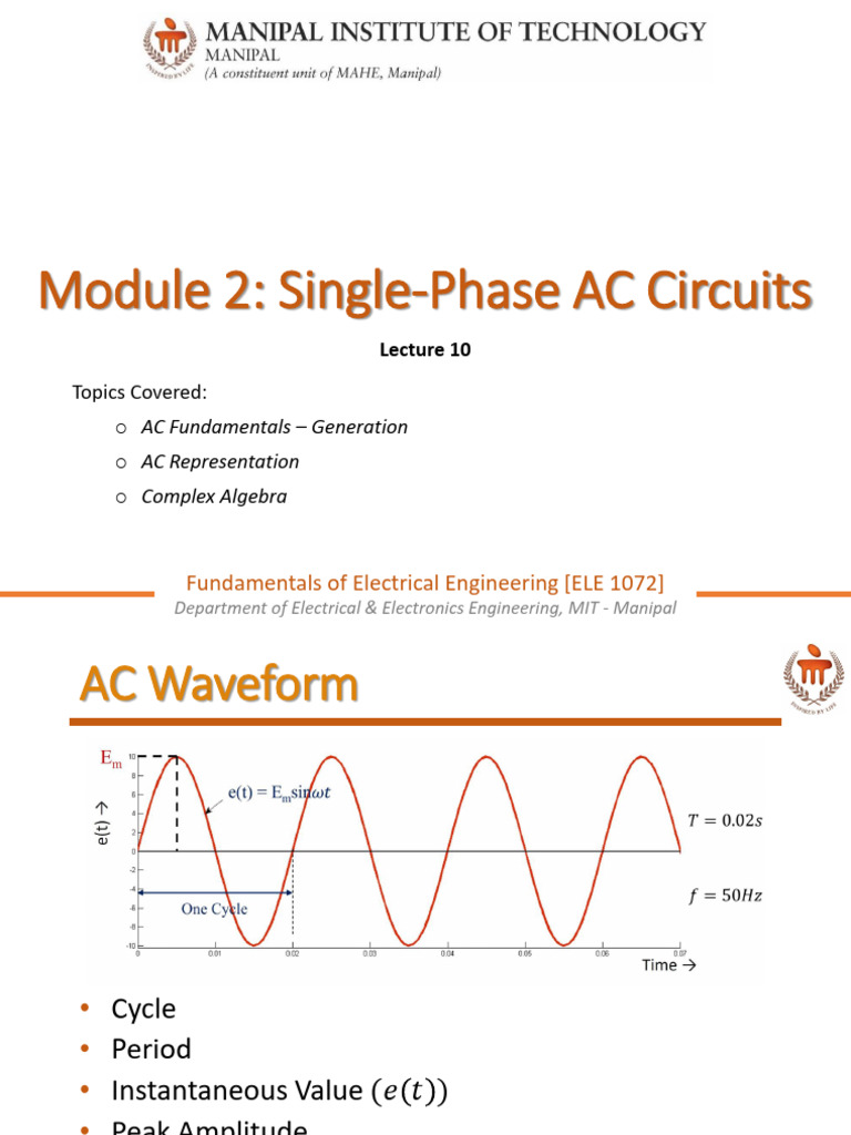 Single Phase AC | PDF | Ac Power | Root Mean Square