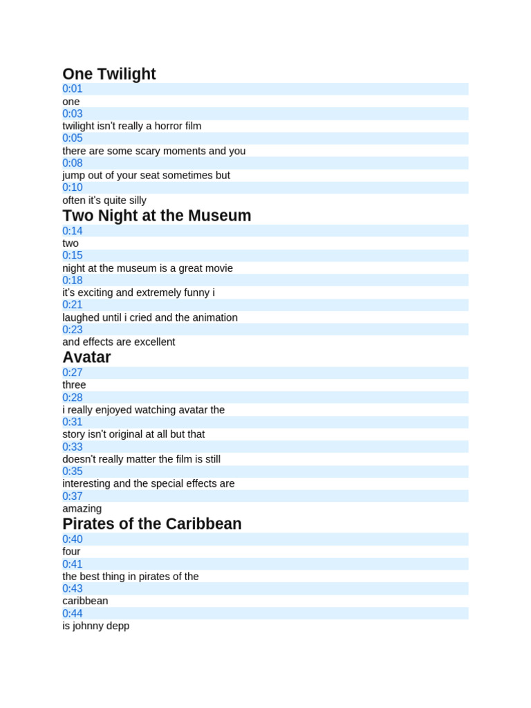 Adjectives Describe Movies | PDF