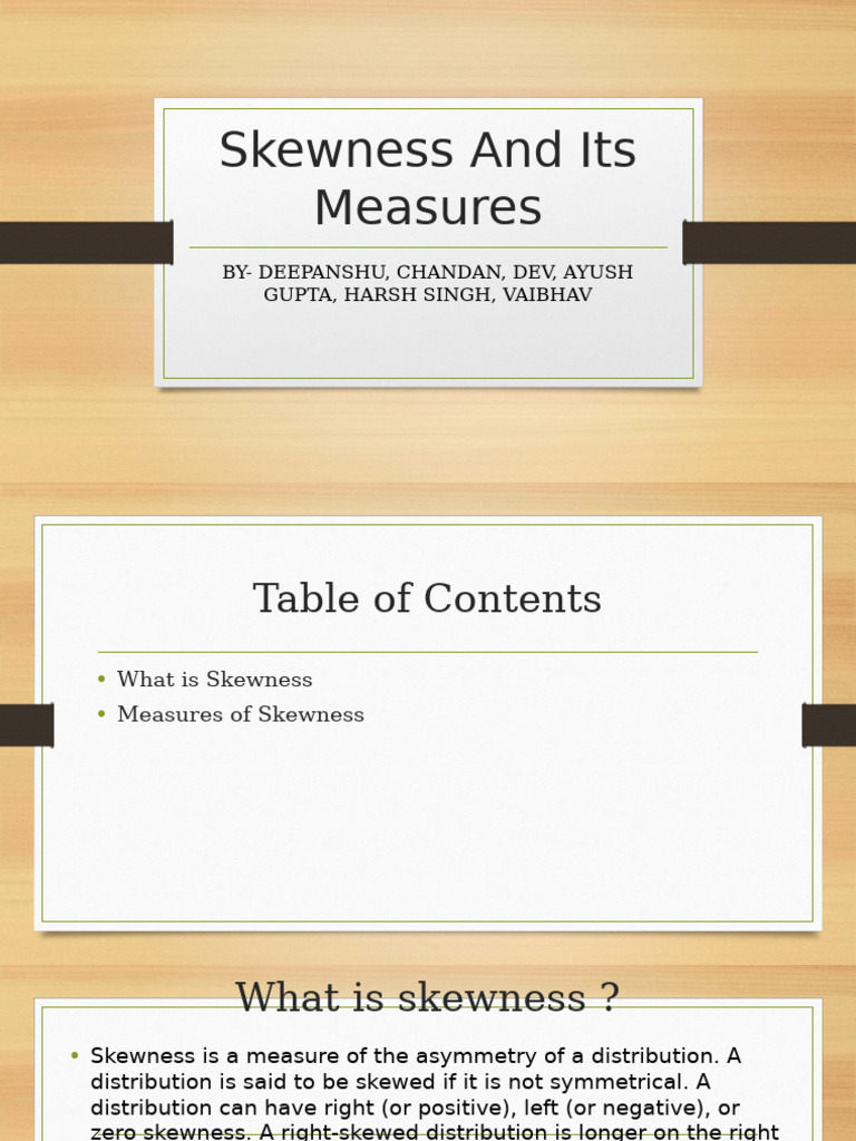 Skewness and Its Measures | PDF | Skewness | Mode (Statistics)