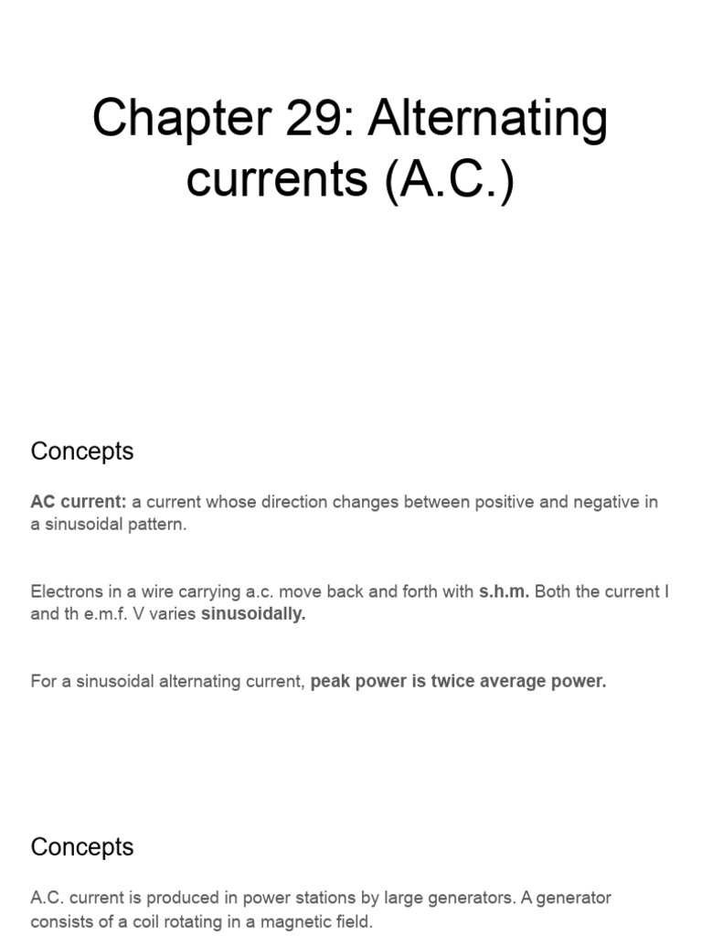 Understanding Alternating Current Concepts | PDF | Rectifier ...