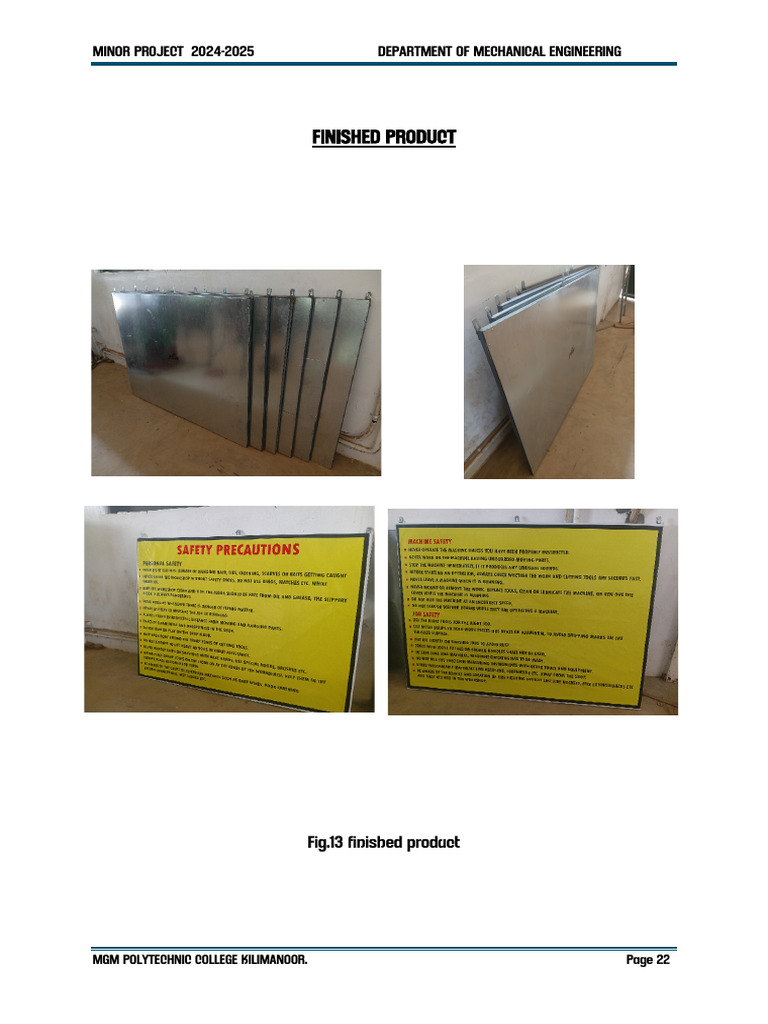 Minor Project 2024-2025: Mechanical Engineering | PDF