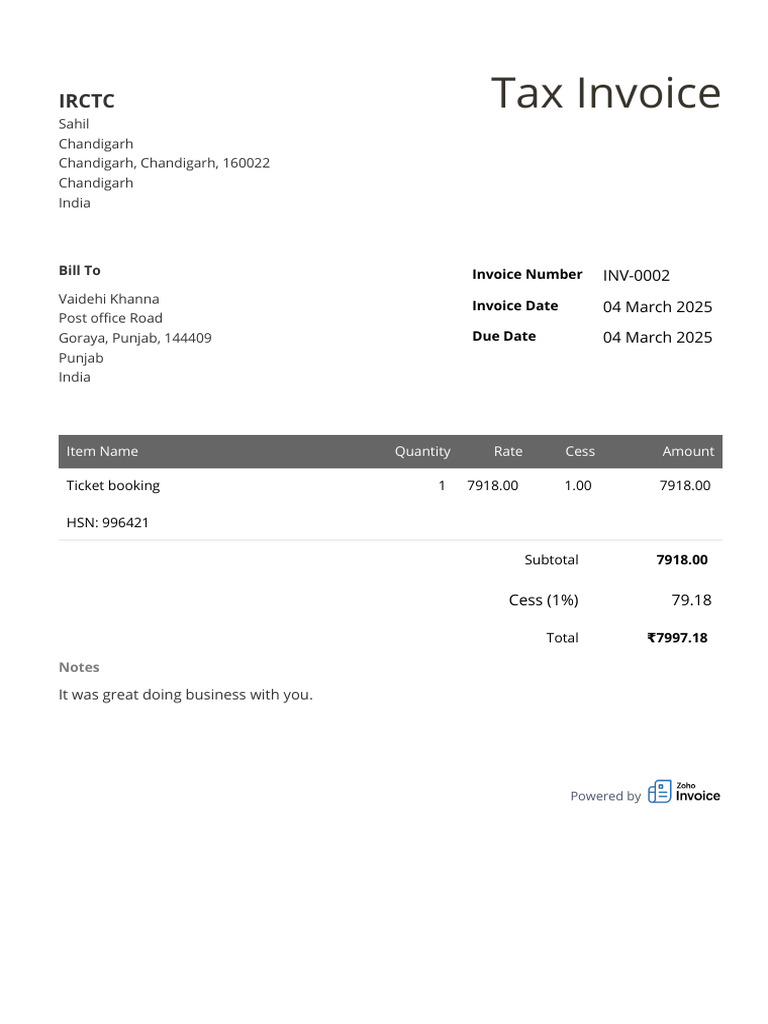 Invoice INV 00022025 03 09 00 09 11 | PDF