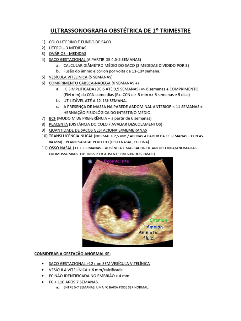 Ultrassonografia Obstétrica | PDF | Gravidez humana | Reprodução humana