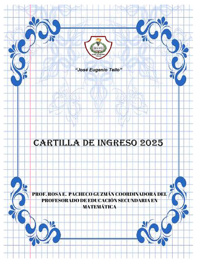 Cartilla Ingreso Matemática Seundaria | PDF | Trigonometría | Funciones trigonométricas
