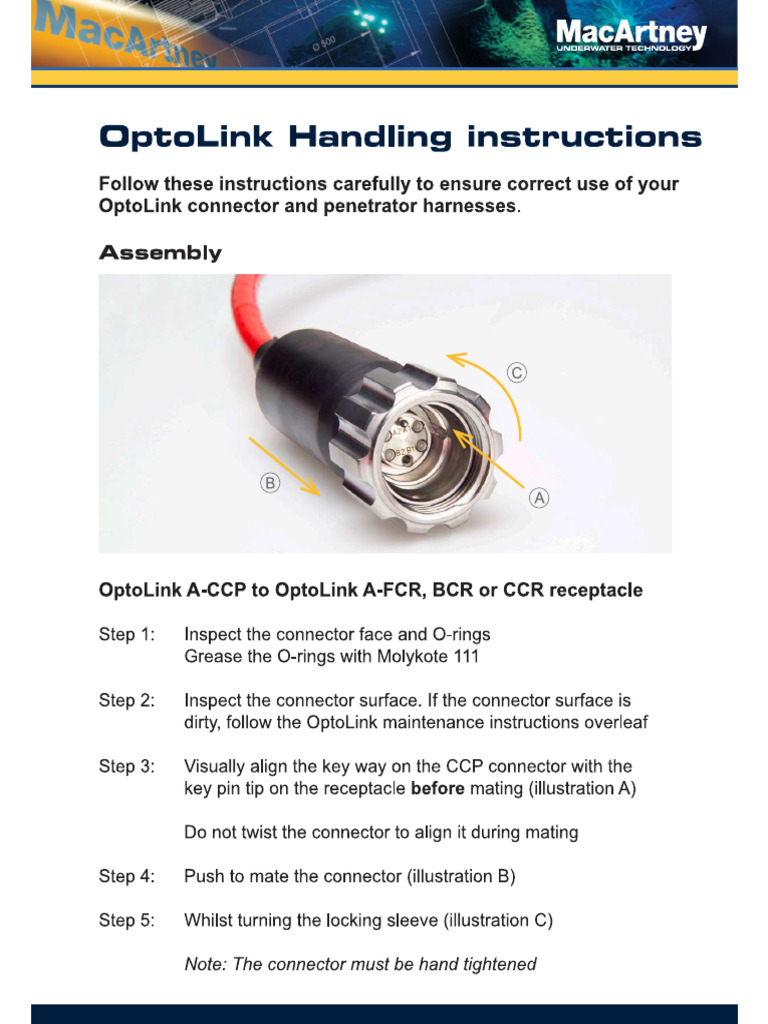 Optolink Handling Instructions | PDF