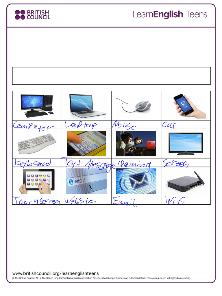 Technology Vocabulary Exercises | PDF