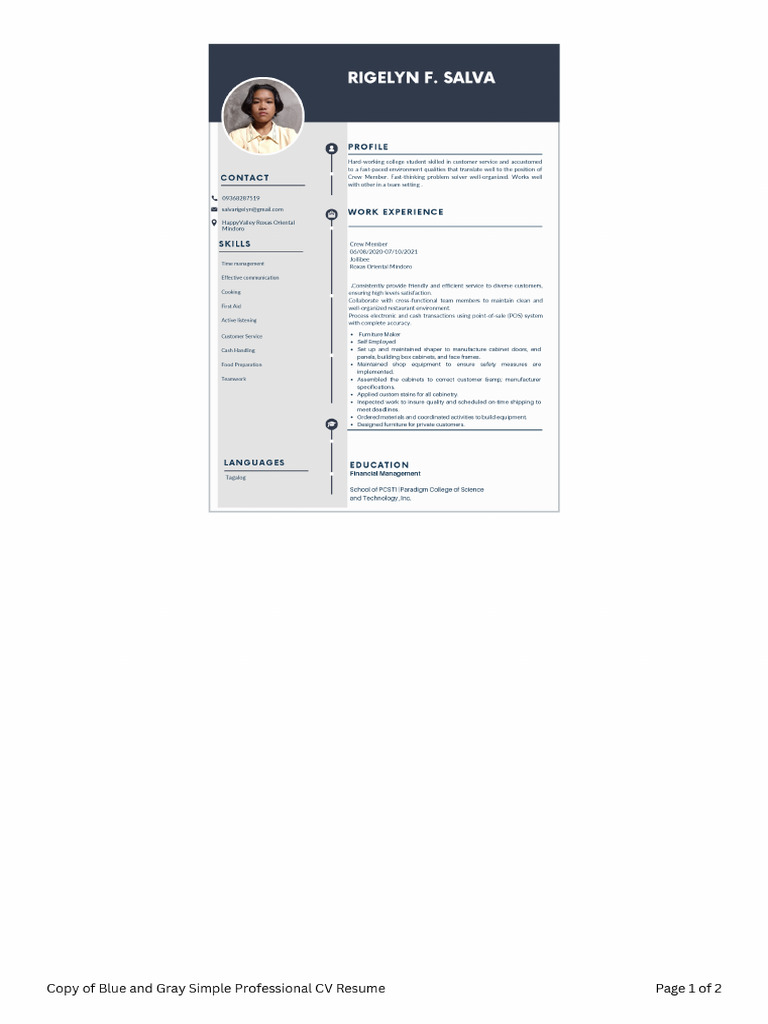 Blue and Gray Simple Professional CV Resume - 20250422 - 132357 - 0000 ...