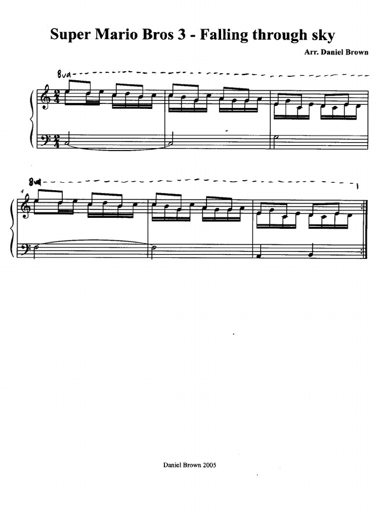 Super Mario Bros-Falling Star theme-SheetMusicExchange | PDF