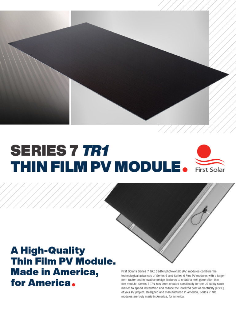 FirstSolar Series7-TR1 BR | PDF | Photovoltaics | Solar Power