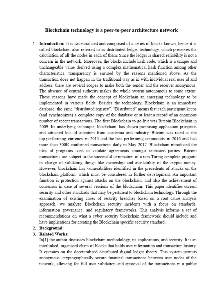 Blockchain Technology Is A Peer-To-Peer Architecture Network | PDF | Cryptocurrency | Public Key ...
