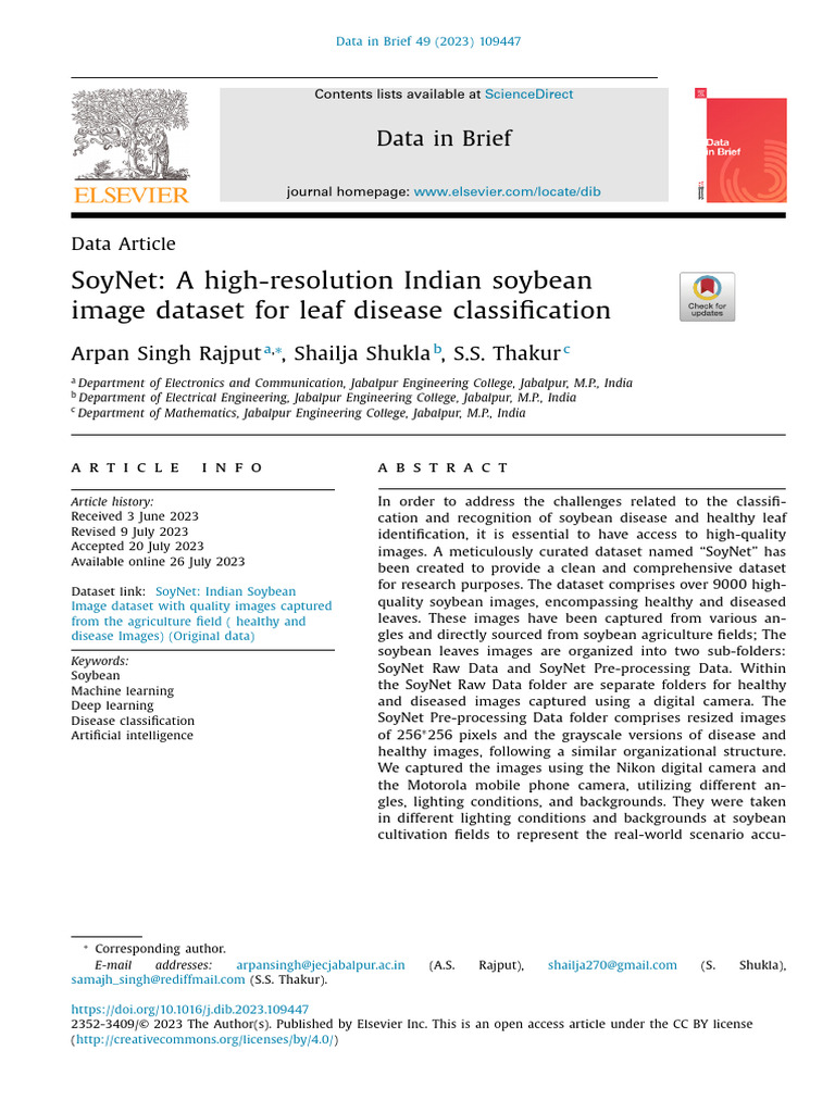 High-Resolution Soybean Image Dataset | PDF | Pixel | Soybean