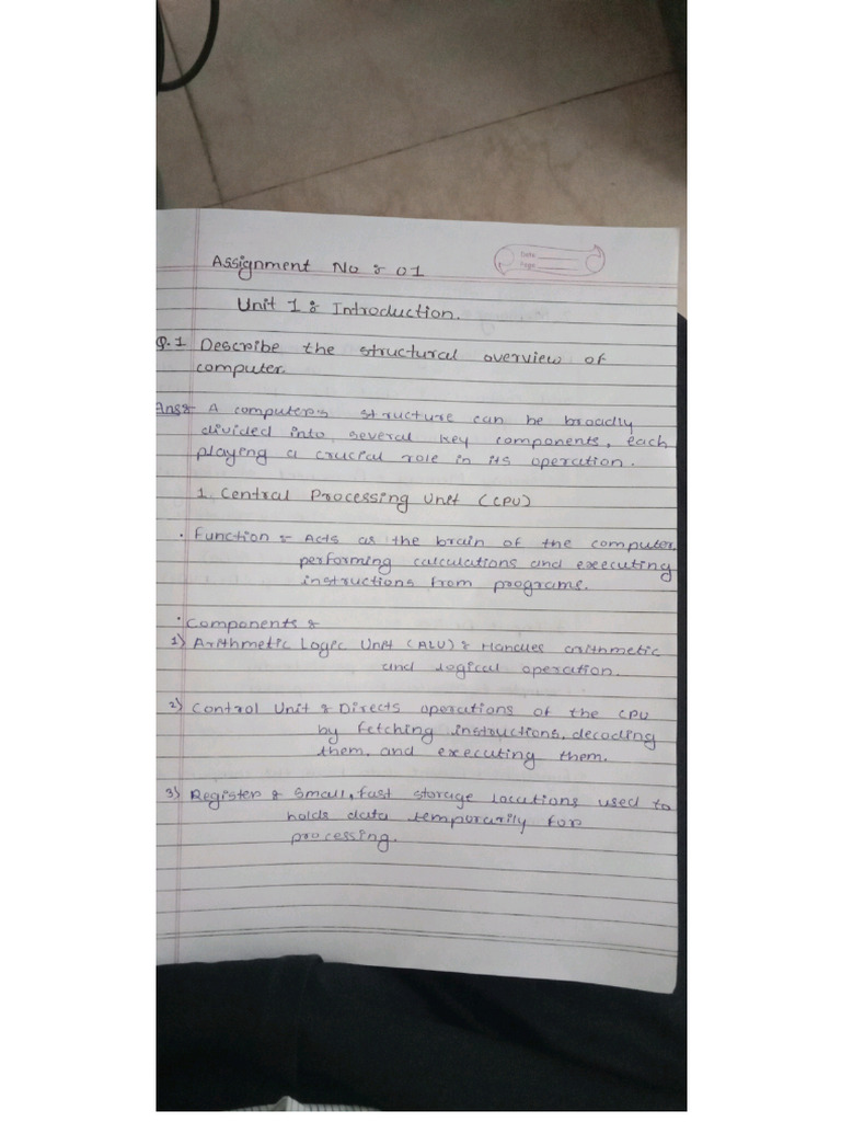 C.a.O Assignment 1 | PDF