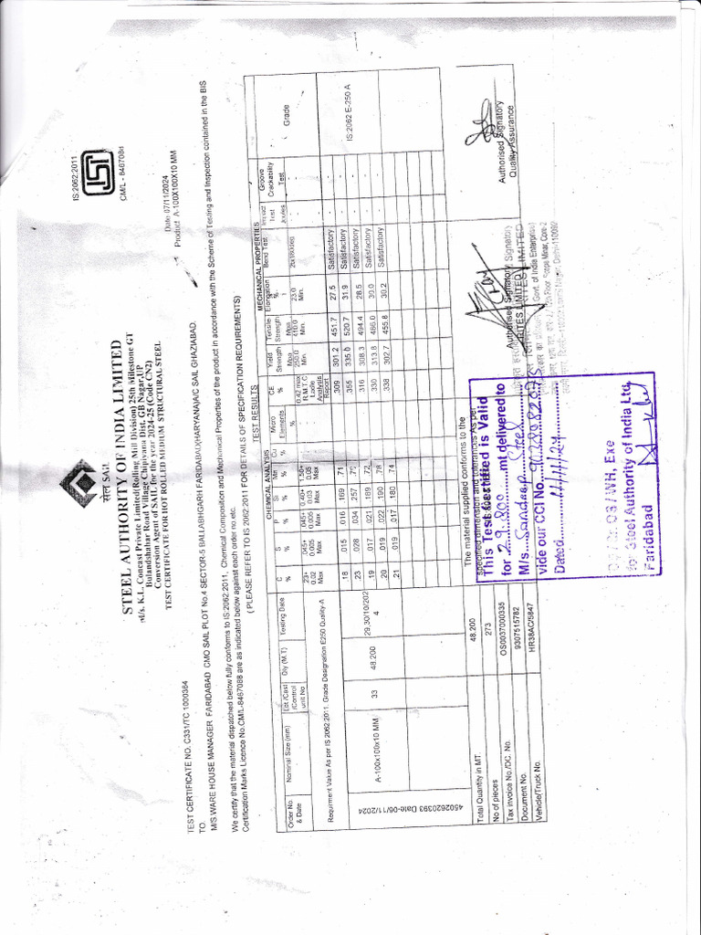 L 100 100 10 E250a QT 29800 KG | PDF