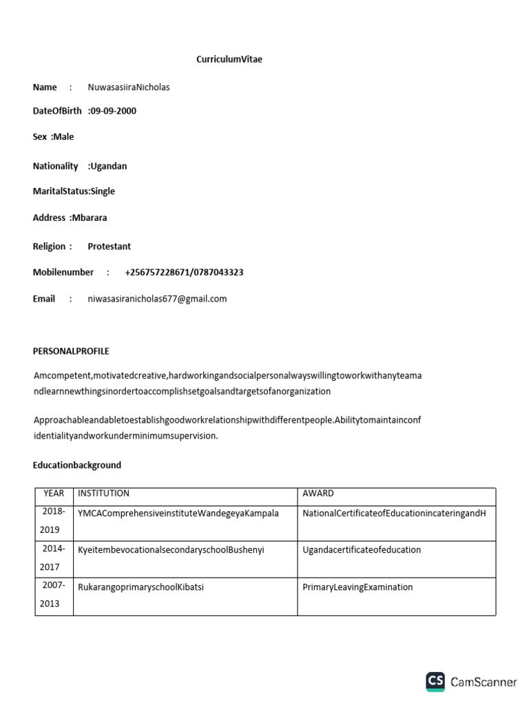 Nicholas' Resume | PDF