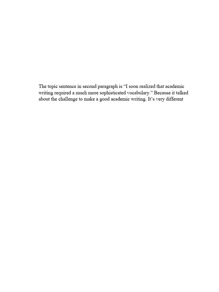 Effective Academic Writing Essay Exercise | PDF