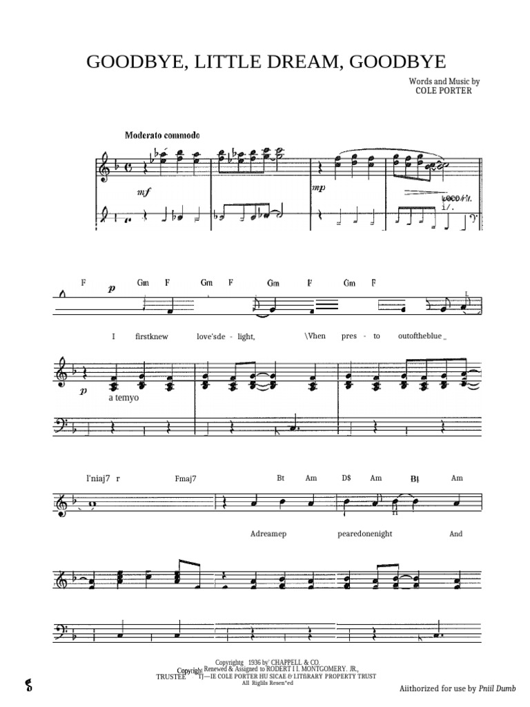 Goodbye Little Dream Goodbye | PDF