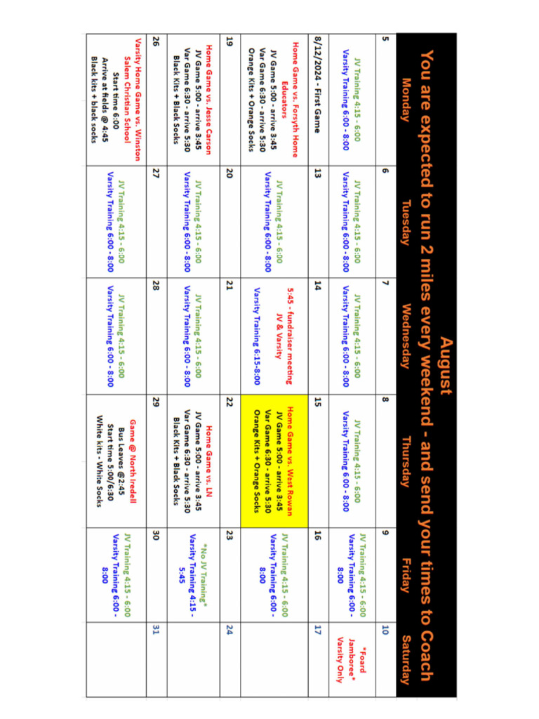 Updated August Calendar | PDF