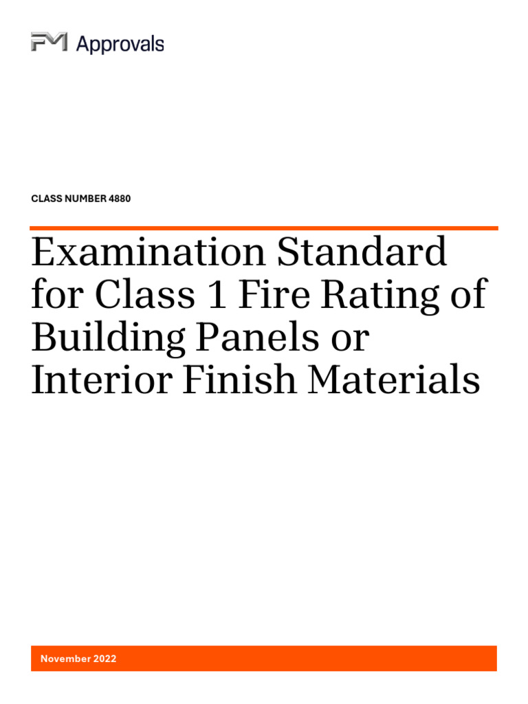Class 1 Fire Rating Standard 4880 | PDF | Calibration | Wall