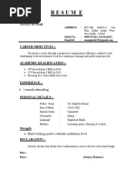12th Pass Resume Format | PDF