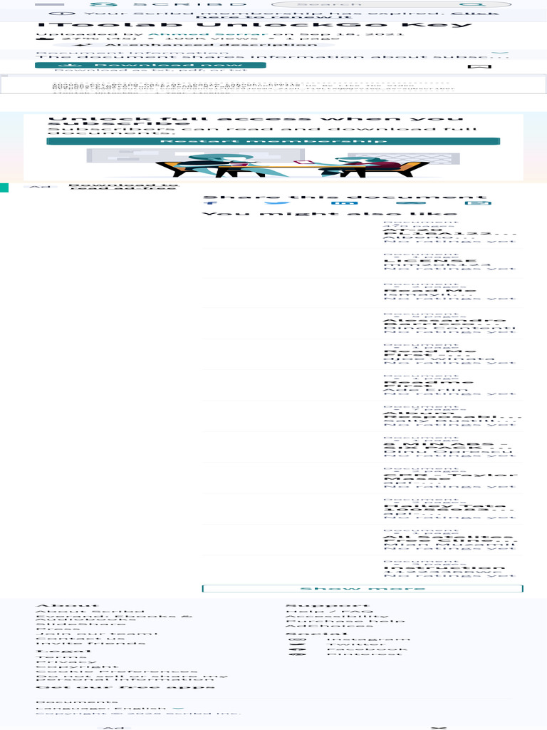 IToolab UnlockGo Key PDF | PDF | Scribd | Digital Technology