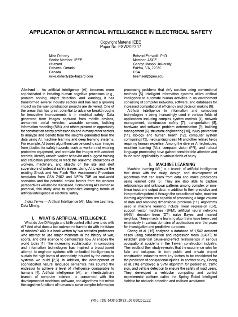 AI in Electrical Safety | PDF | Computer Vision | Artificial Intelligence