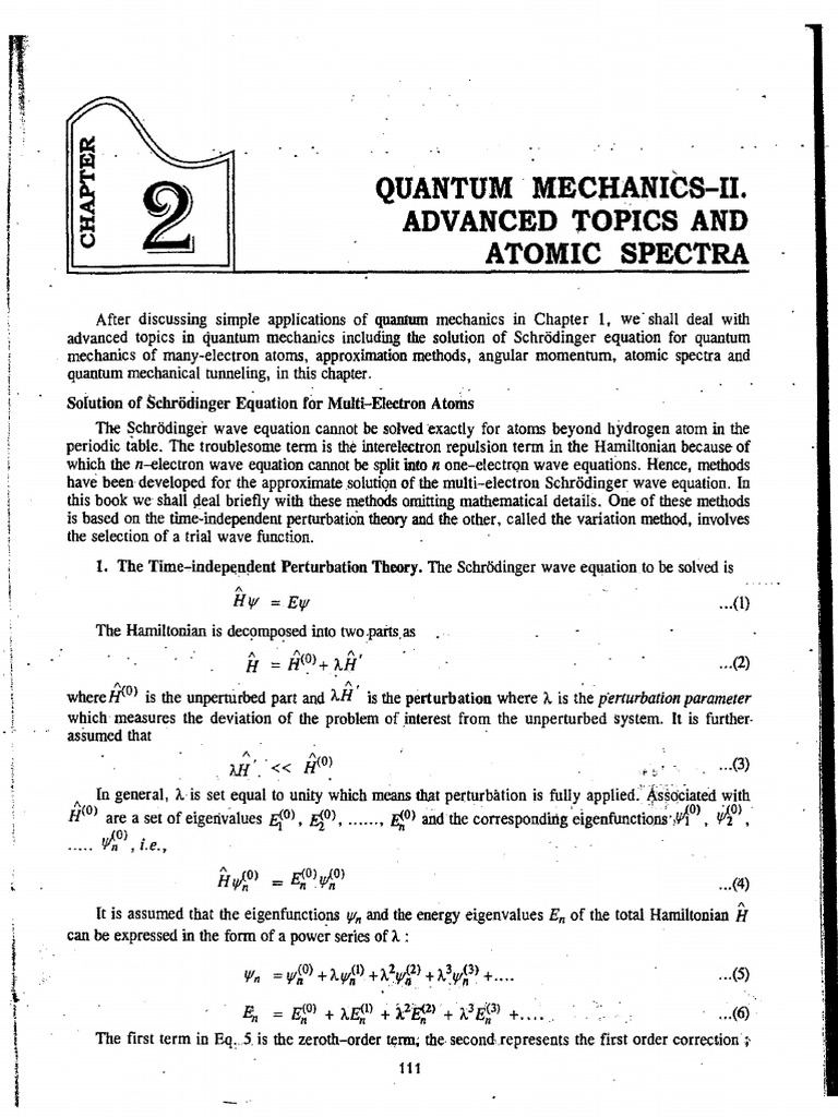 SplitPDF 1 | PDF | Schrödinger Equation | Perturbation Theory (Quantum Mechanics)