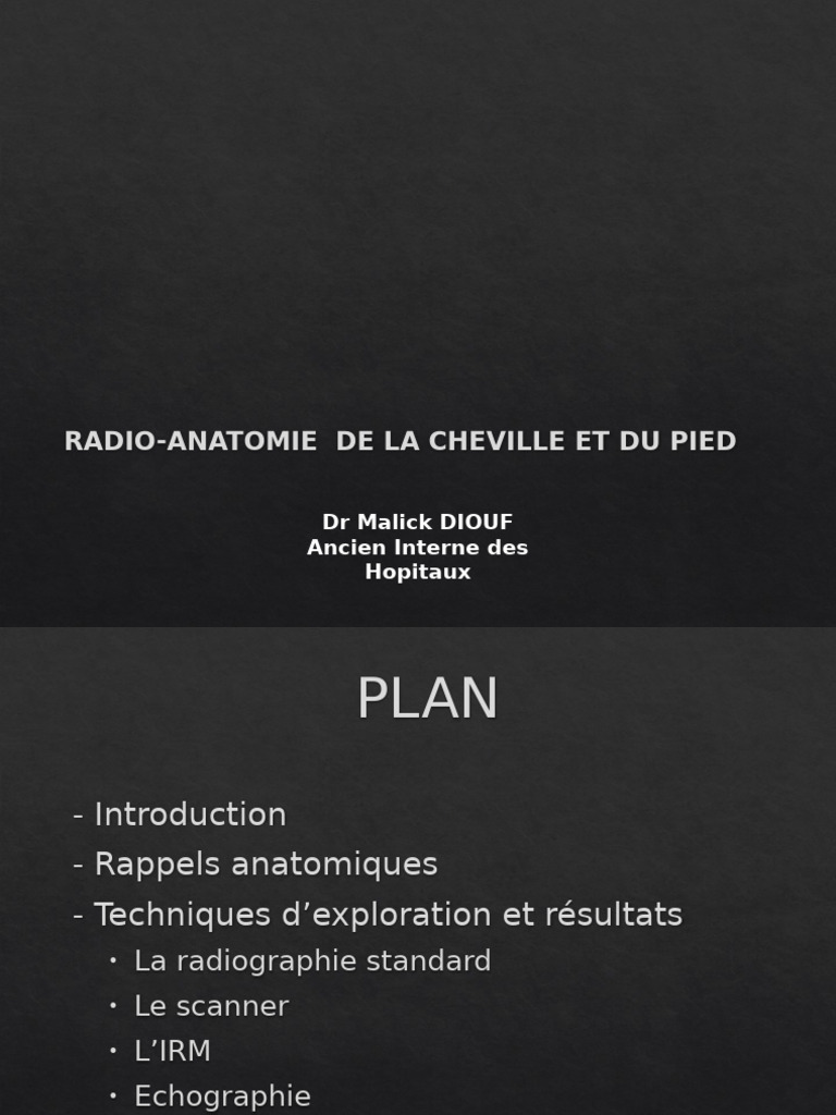 Radiographie de la cheville et du pied | PDF | Pied | Système squelettique