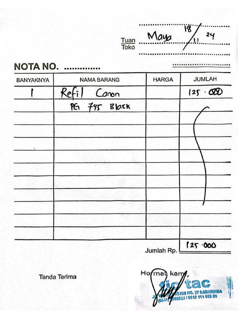 Nota Tic Tac | PDF