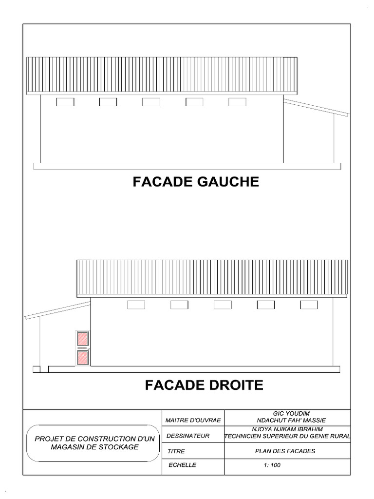 Projet Pere Abasse Plan Des Facades | PDF