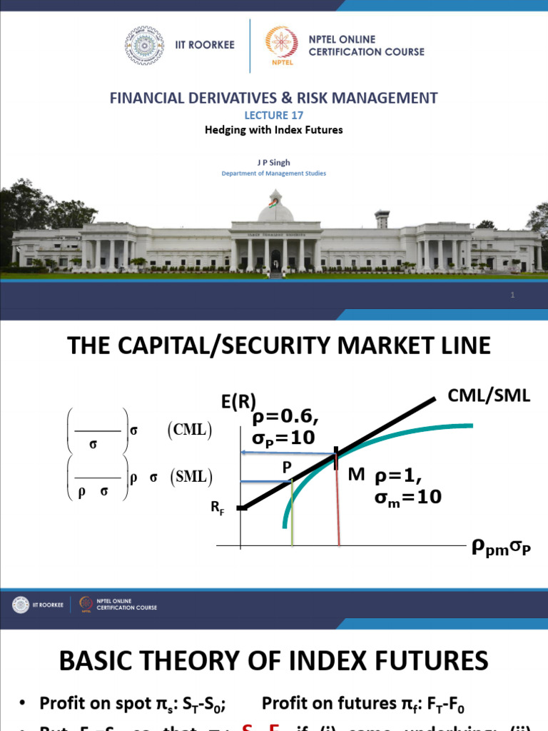 17 Hedging With Index Futures | PDF | Hedge (Finance) | Financial Risk