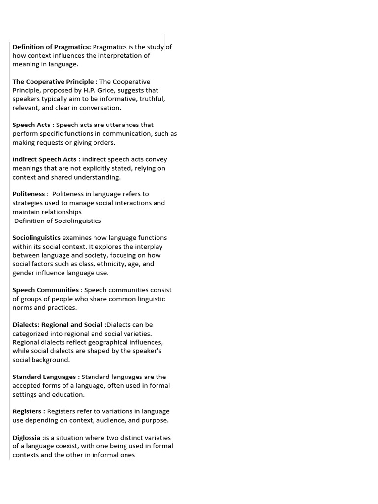 Definition of Pragmatics | PDF