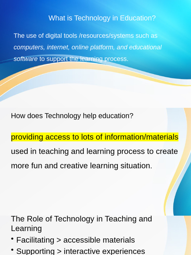 Technology's Impact on Education | PDF
