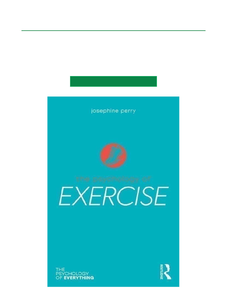 Psychology of Exercise Explained | PDF | Motivation | Motivational