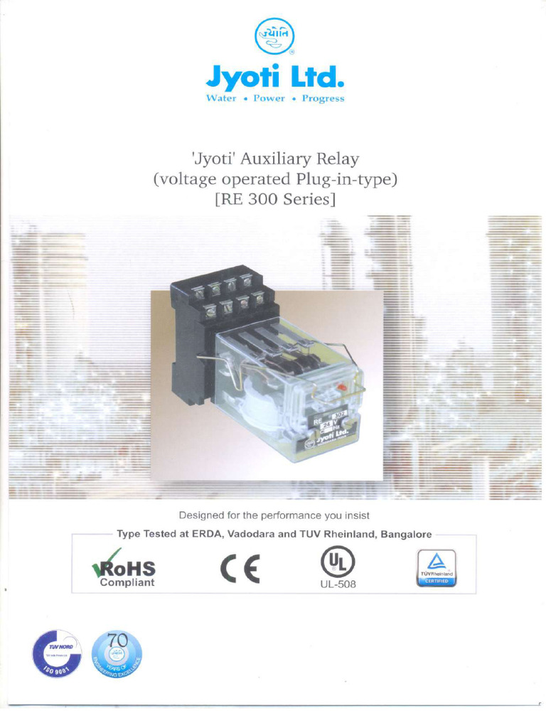Jyoti Make Re-300 Relay | PDF