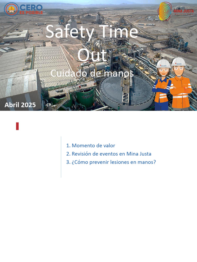 Safety Time Out - Cuidado de Manos - ABRIL25 | PDF | Guante | Mano