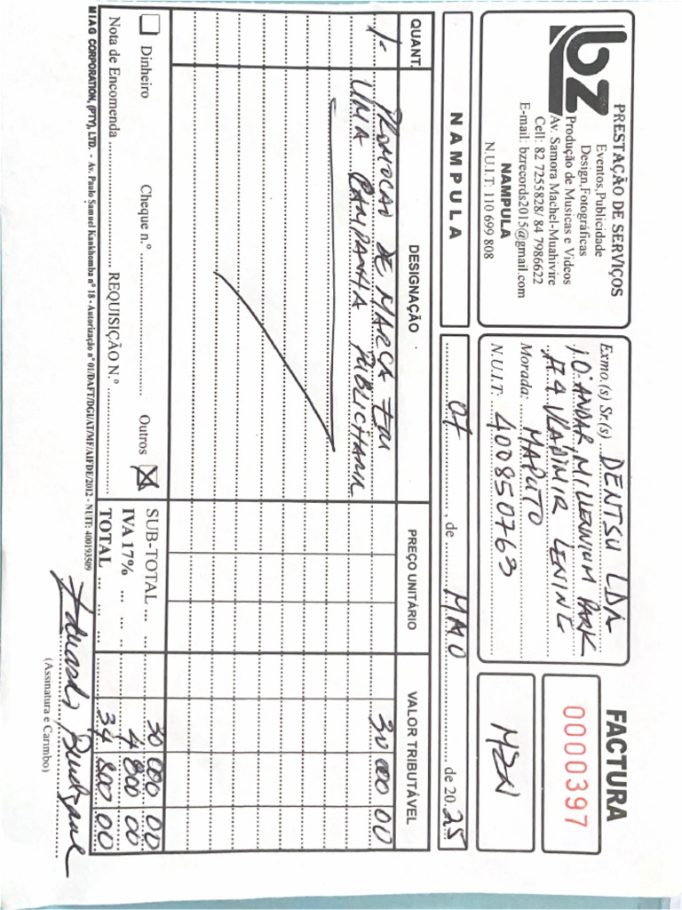 Factura - Detsu Lda | PDF