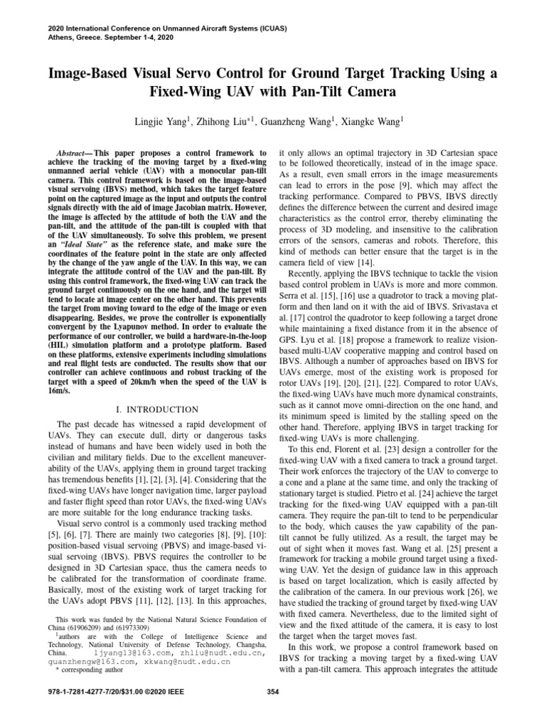 Image Based Visual Servo Control UAV | PDF | Unmanned Aerial Vehicle