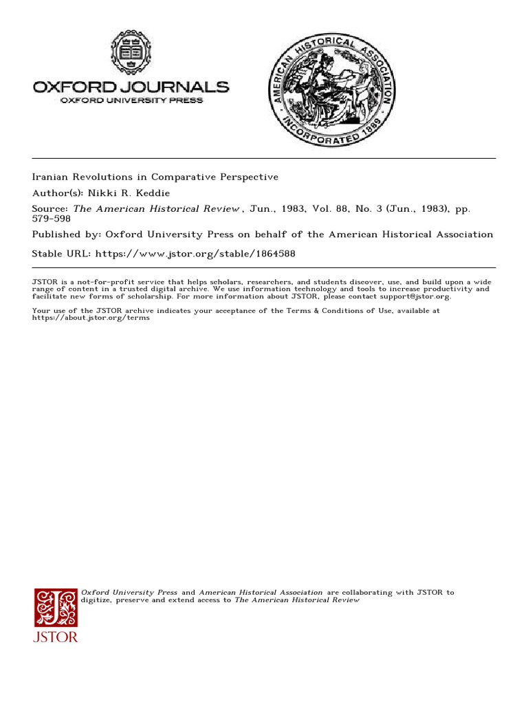 Iranian Revolutions in Comparative Perspective Nikki Keddie | PDF ...