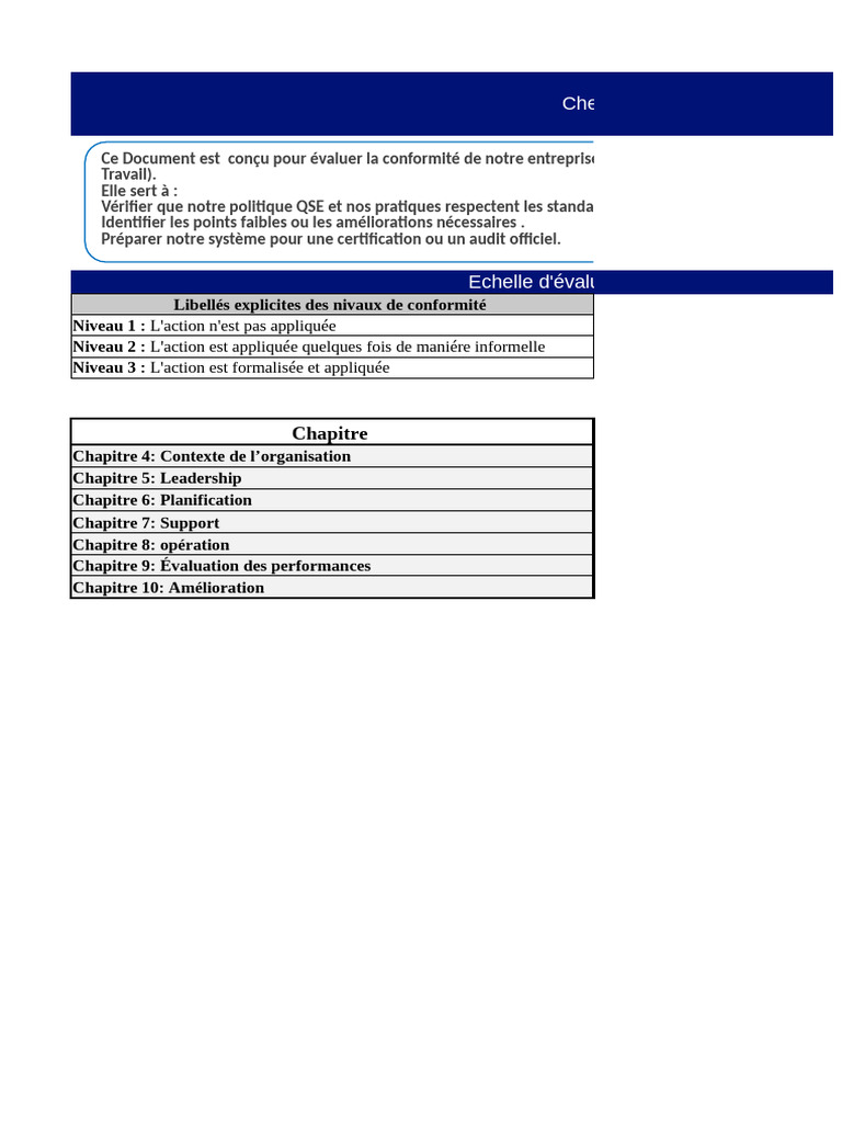 Check List HSE ISO 14001 & 45001 | PDF | Audit | Conformité