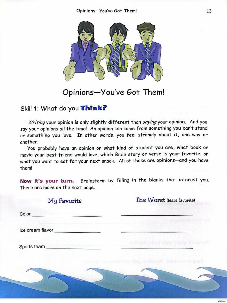 Opinion Writing Skills | PDF