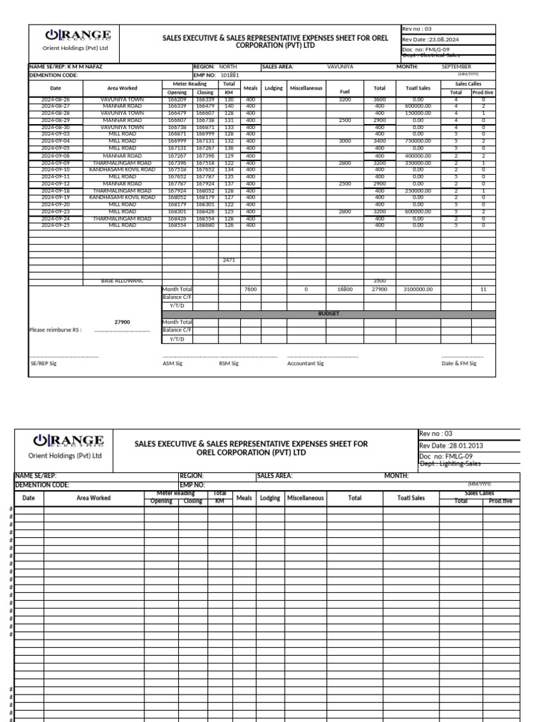Expences - Sheet-Electrical September 2024 | PDF